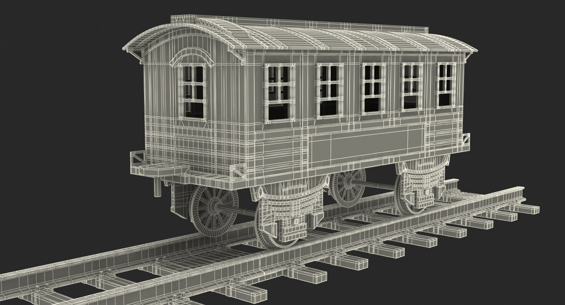 Toy Train Carriage Rails Model - TurboSquid 1340530