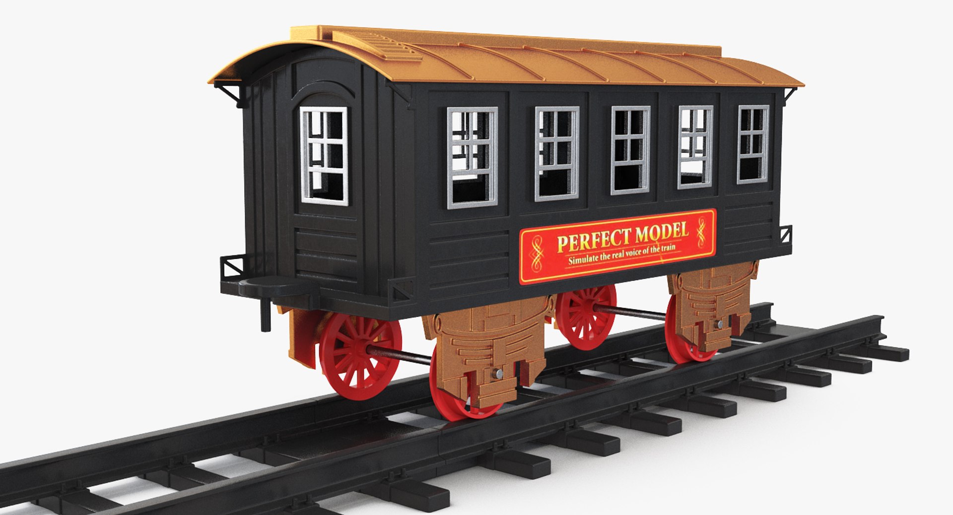 Toy Train Carriage Rails Model - TurboSquid 1340530