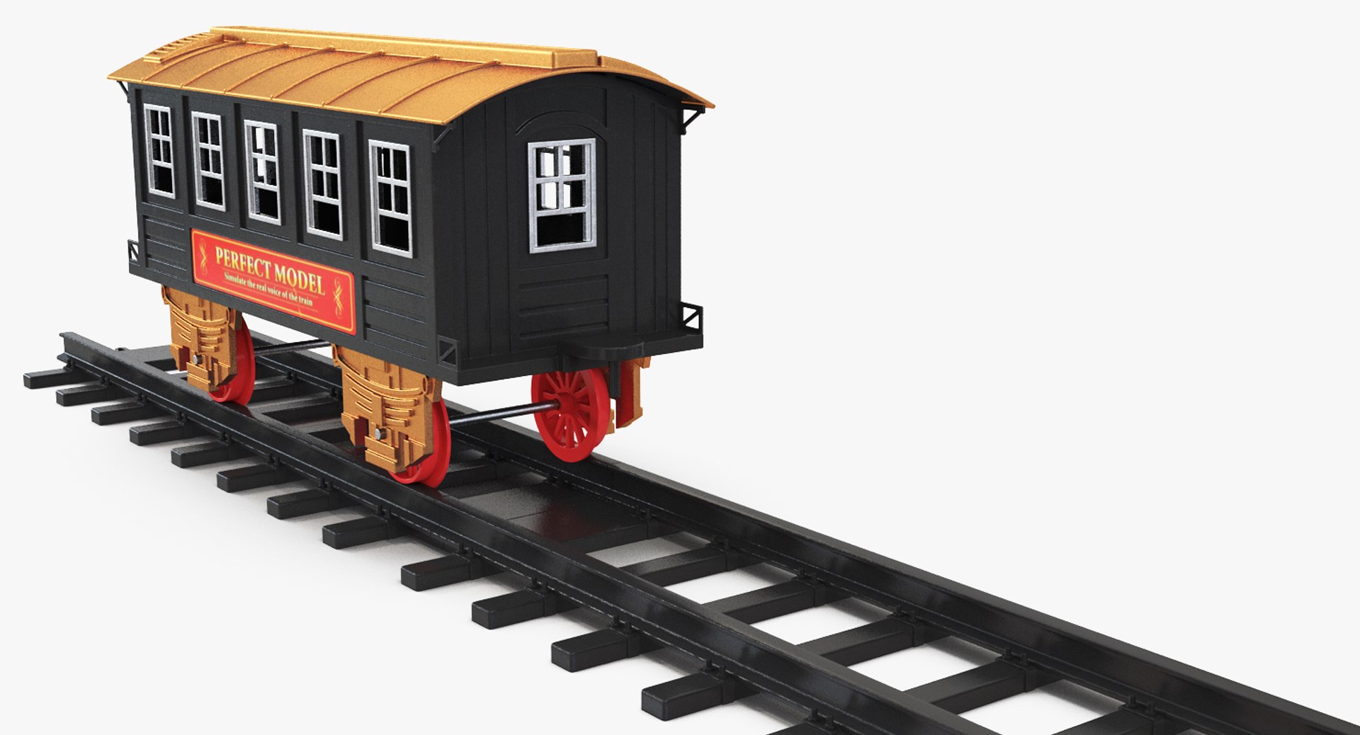 Toy Train Carriage Rails Model - TurboSquid 1340530