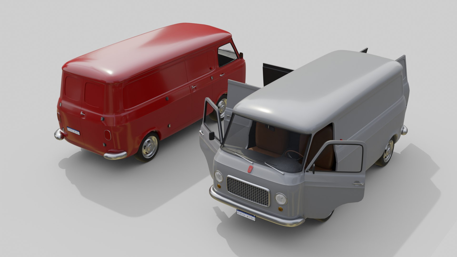 Vintage Cargo Van 3D Model - TurboSquid 2272952