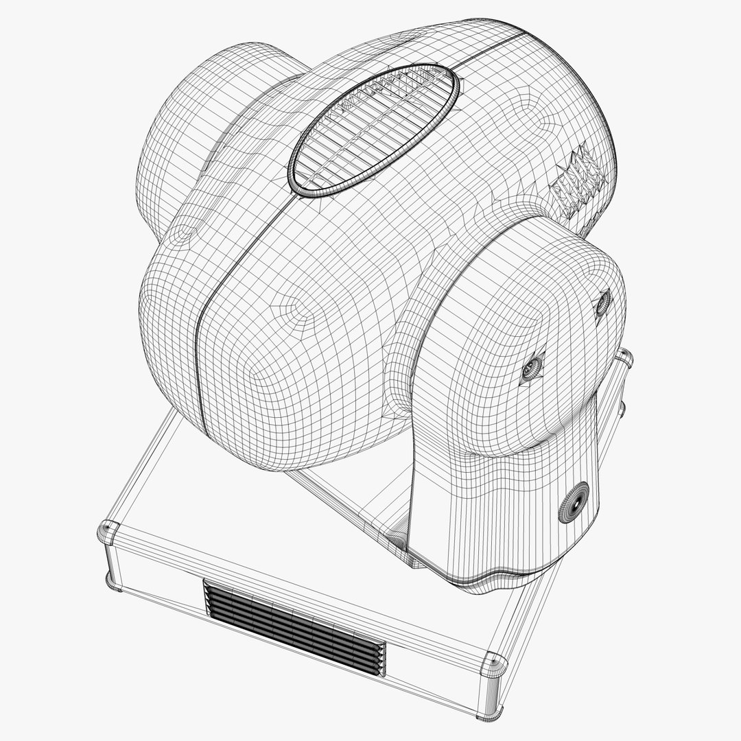 3d Model Of Gobo Lamp Lighting Effects