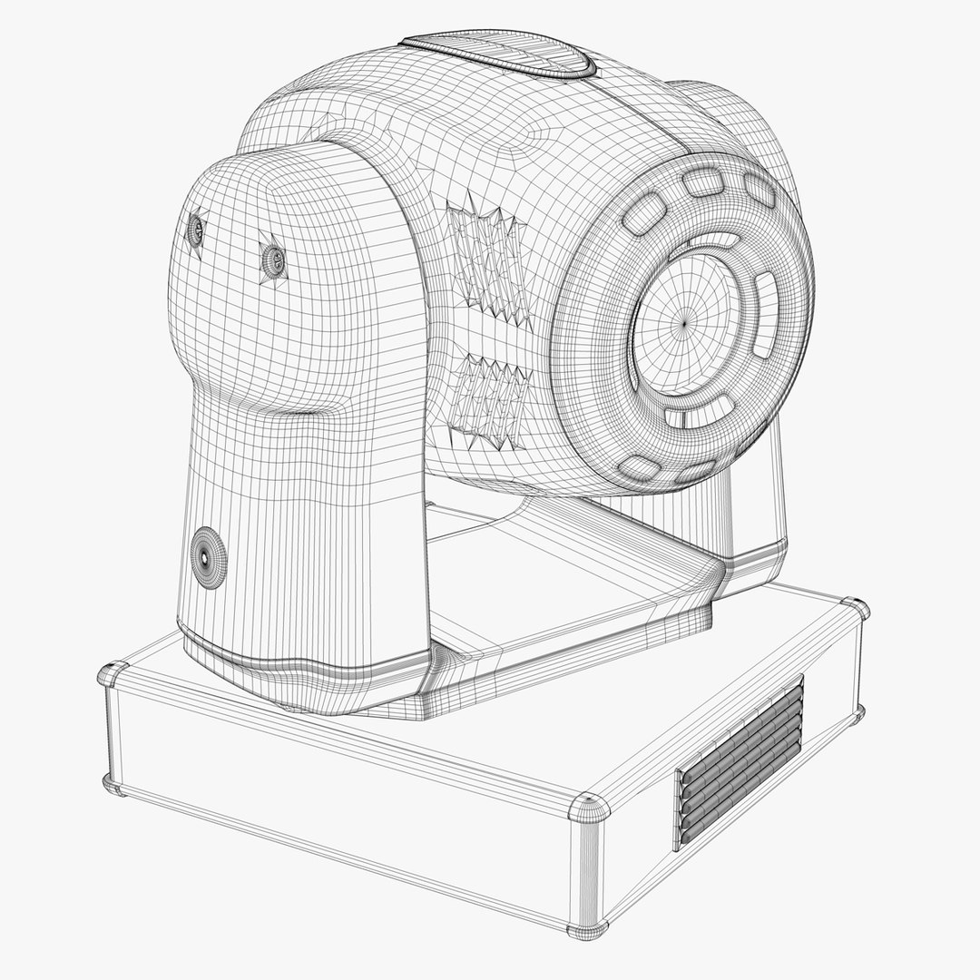 3d Model Of Gobo Lamp Lighting Effects