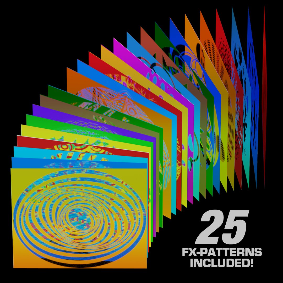 3d Model Of Gobo Lamp Lighting Effects