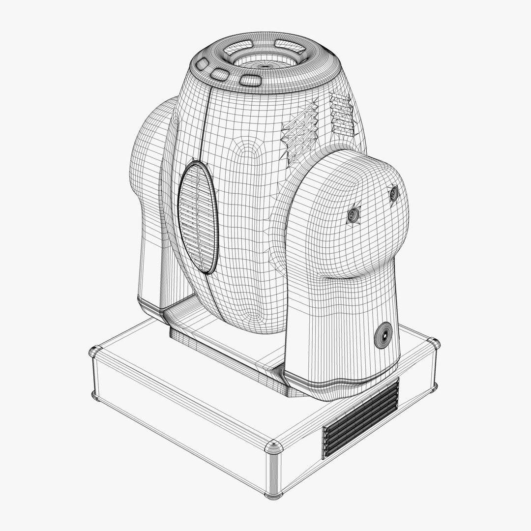 3d Model Of Gobo Lamp Lighting Effects