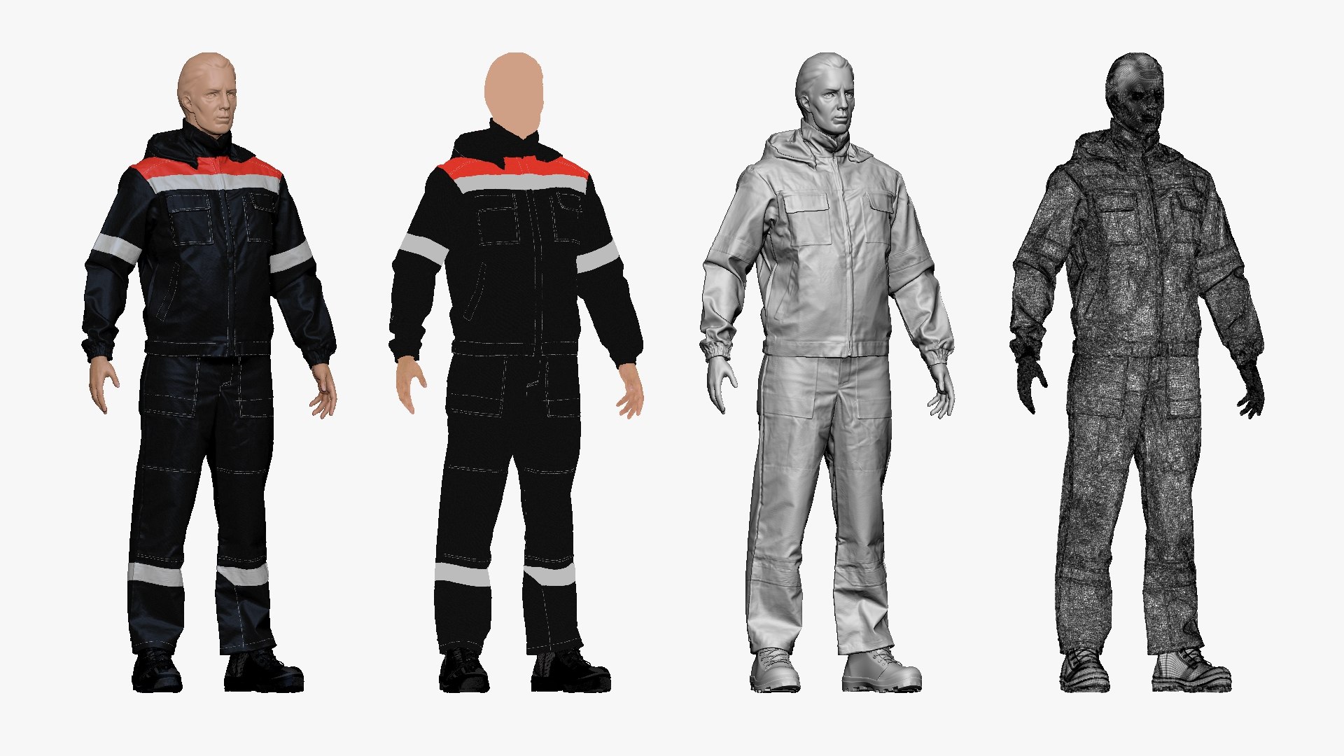 3D 001155 engineering suit black - TurboSquid 1734475