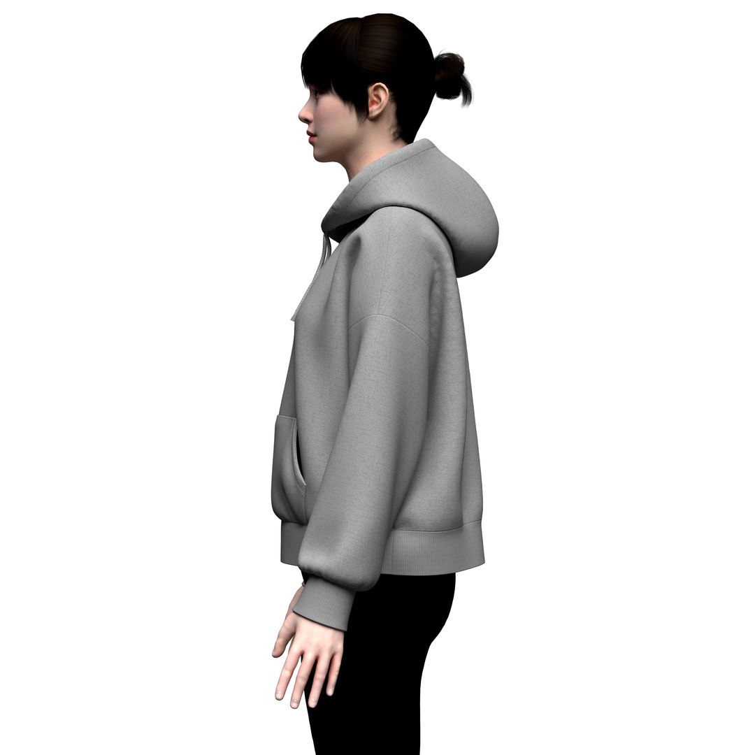 3D Women Oversized Hoodie Model - TurboSquid 2084769