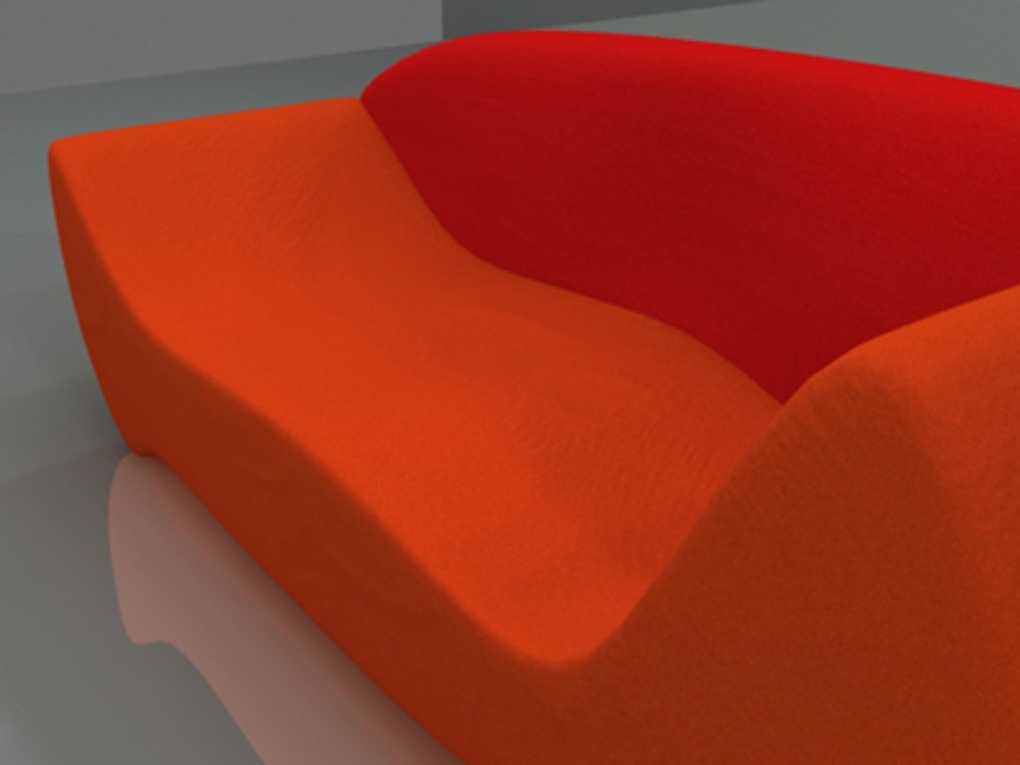 Red Orange Sofa 3d Max