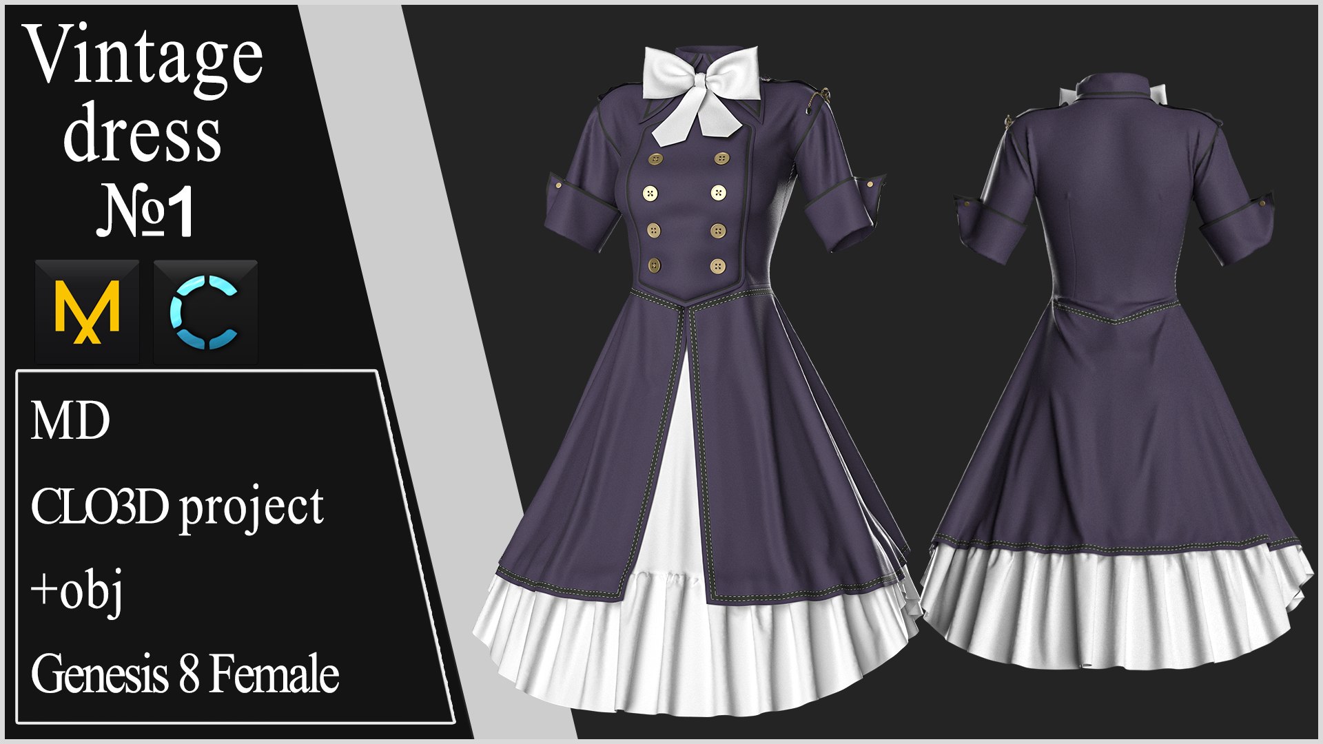 Vintage Dress 1 Model - TurboSquid 1767543