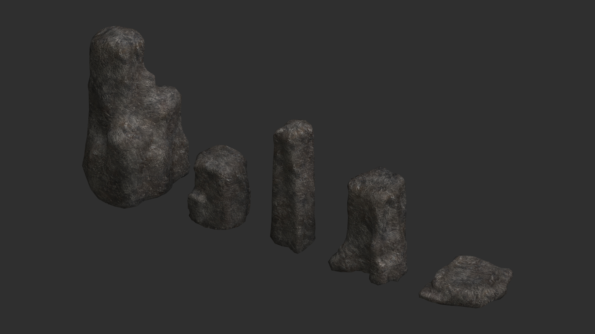 Free 3D Rock Set 06 - Base Model - TurboSquid 1776304