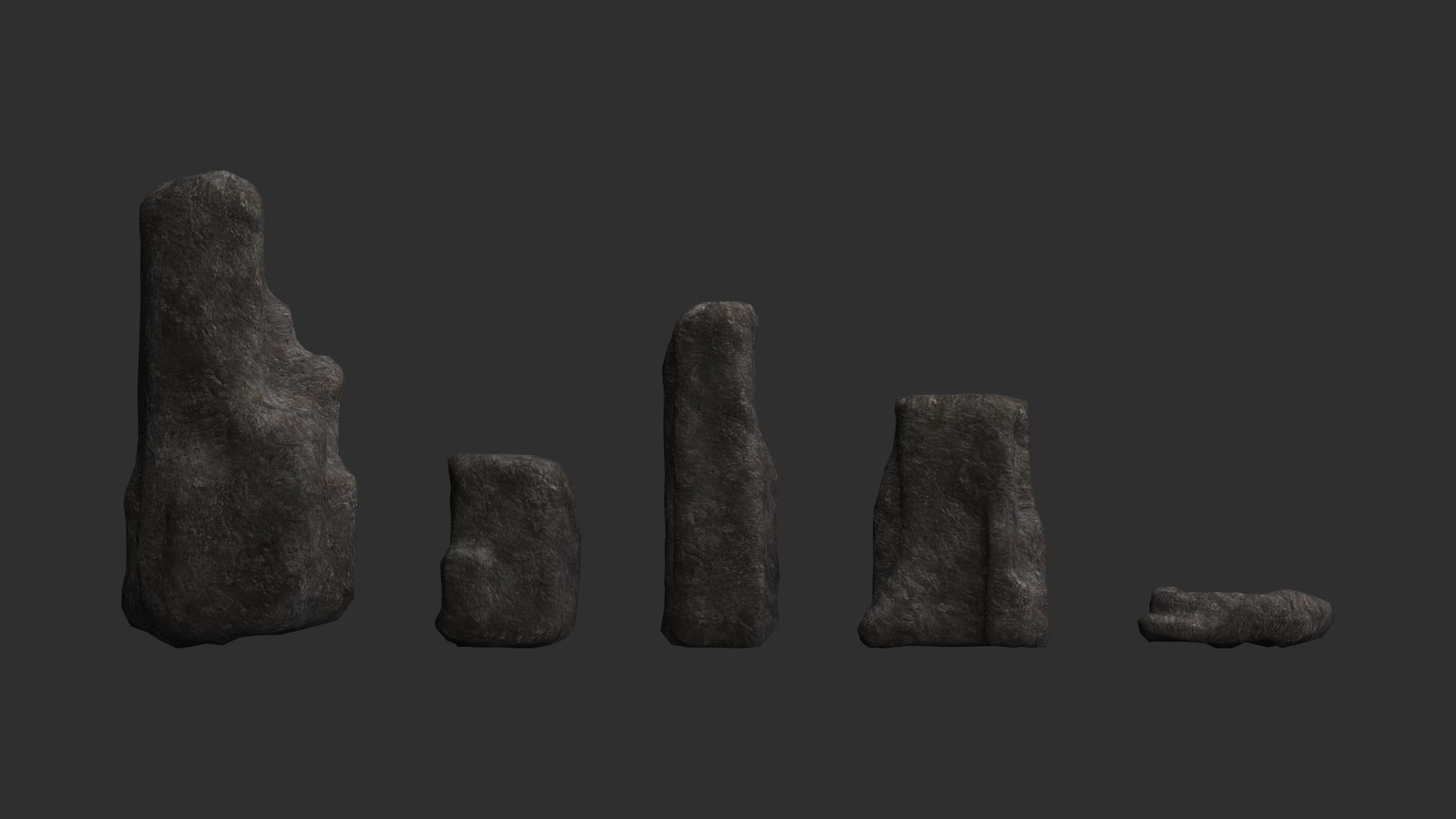 Free 3D Rock Set 06 - Base Model - TurboSquid 1776304