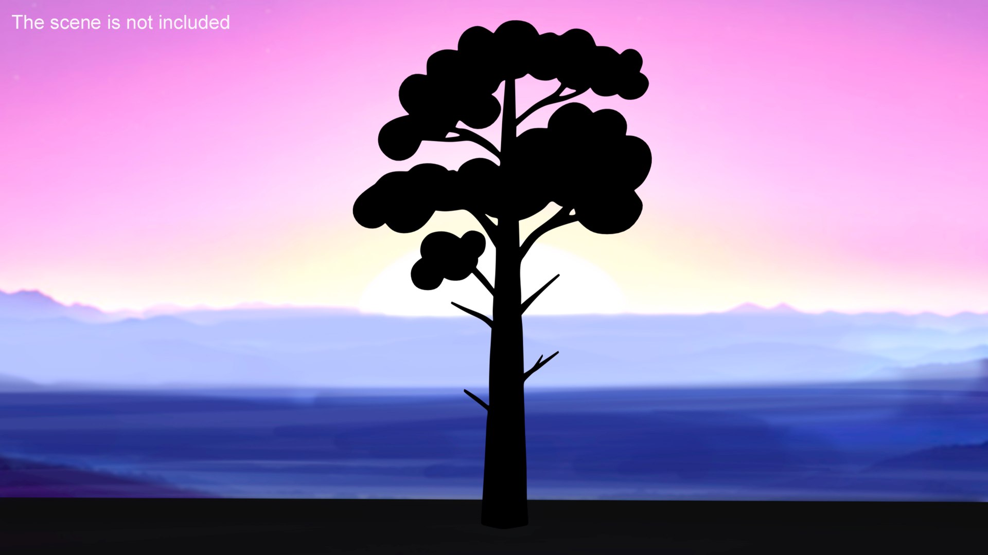 Pine Tree Silhouette 3D - TurboSquid 2225241