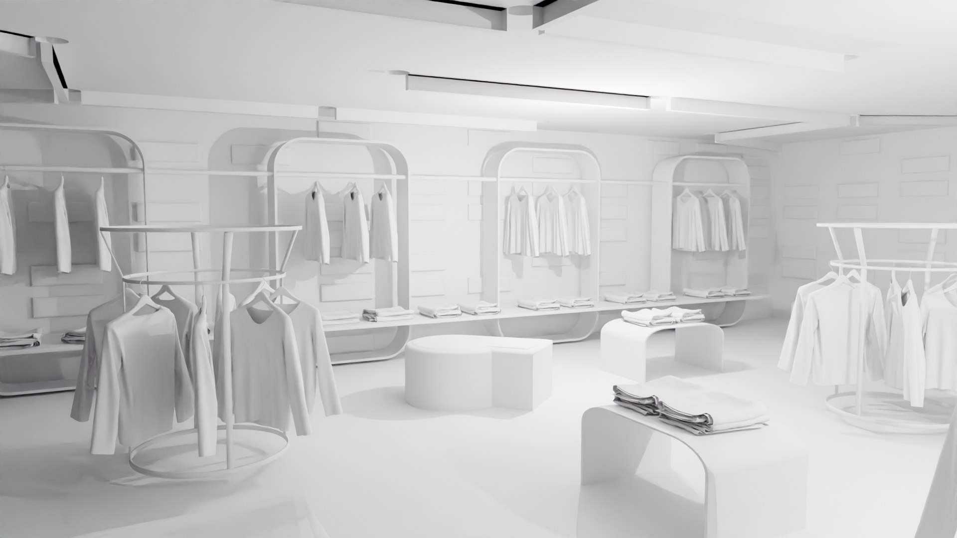 Clothing Store Interior Model - TurboSquid 2157370