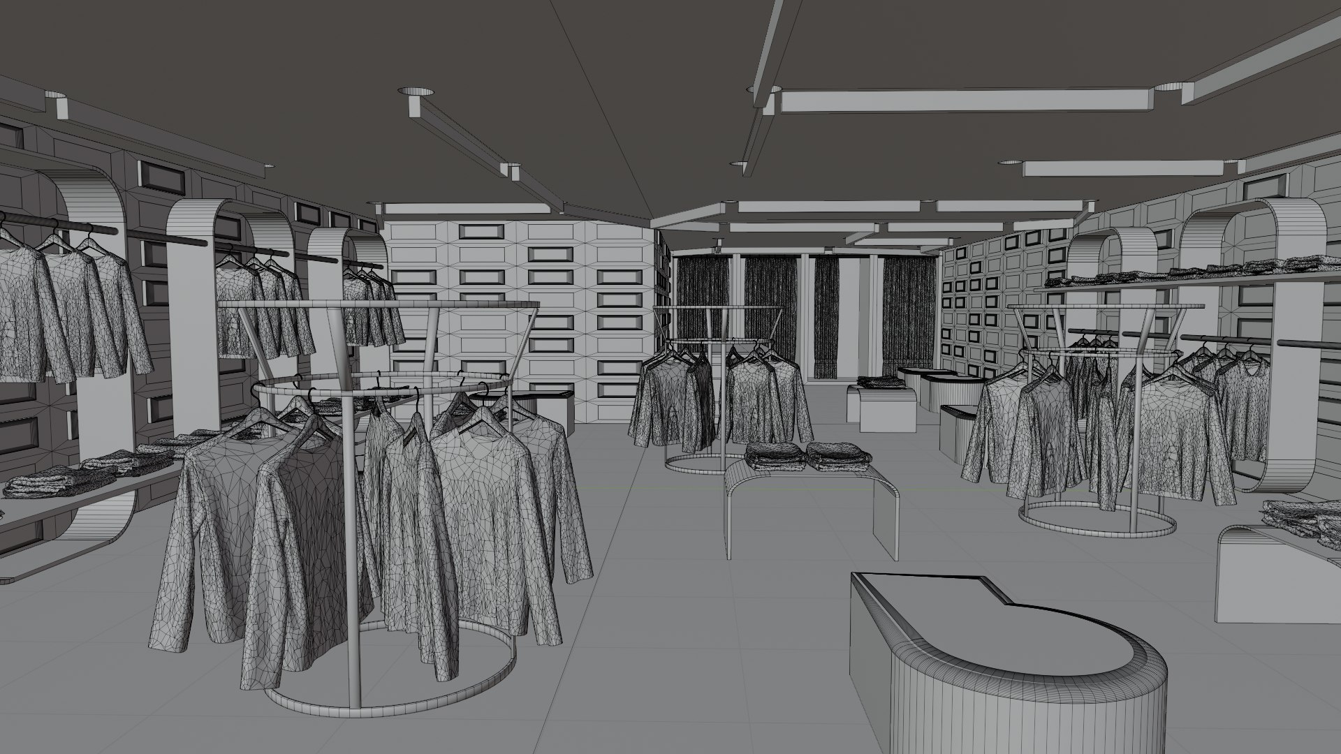 Clothing Store Interior Model - TurboSquid 2157370