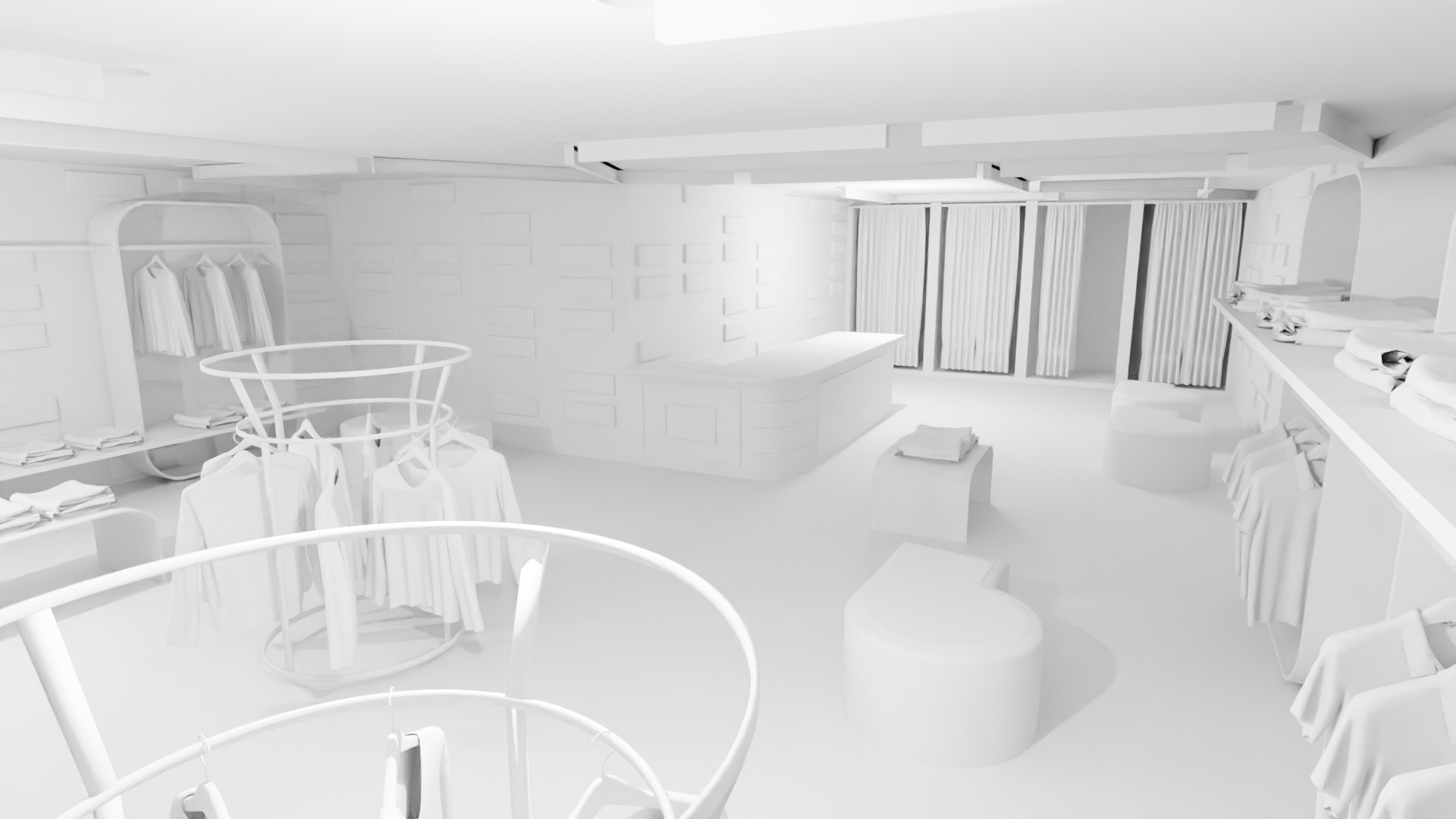 Clothing Store Interior Model - TurboSquid 2157370