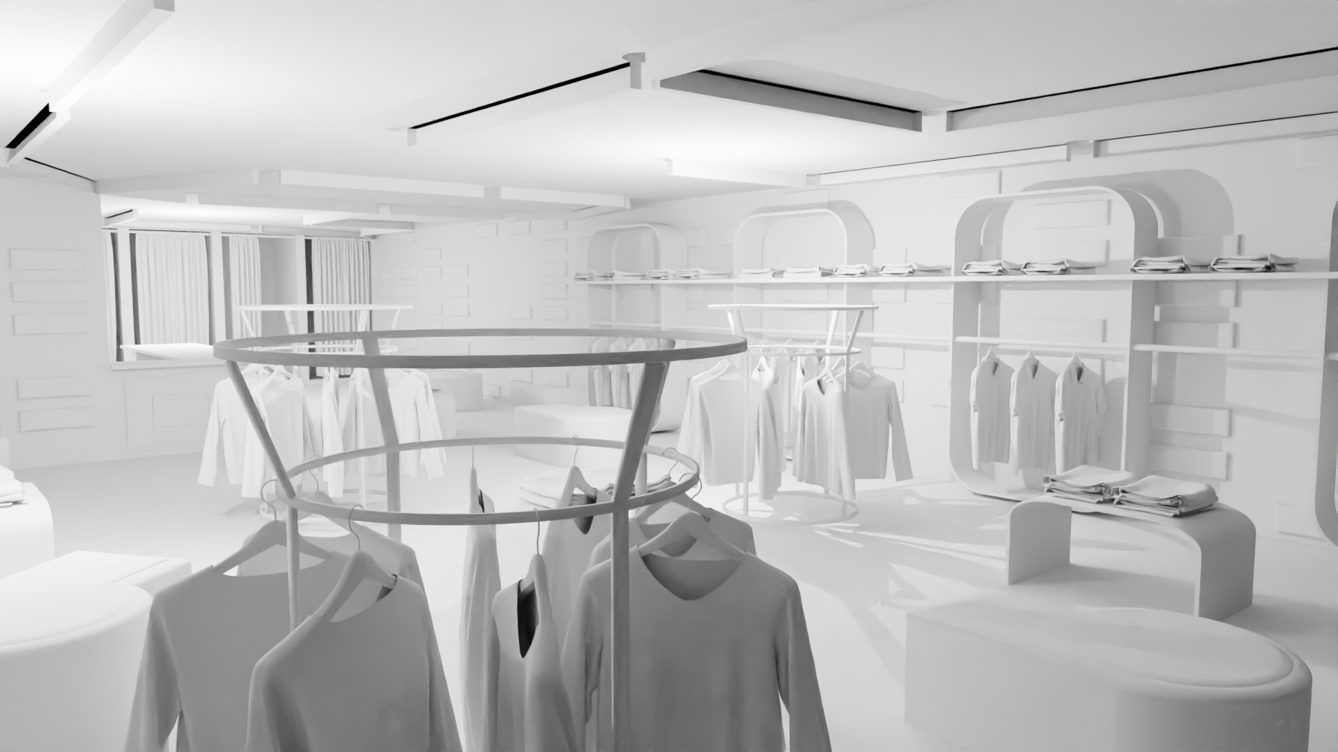 Clothing Store Interior Model - TurboSquid 2157370
