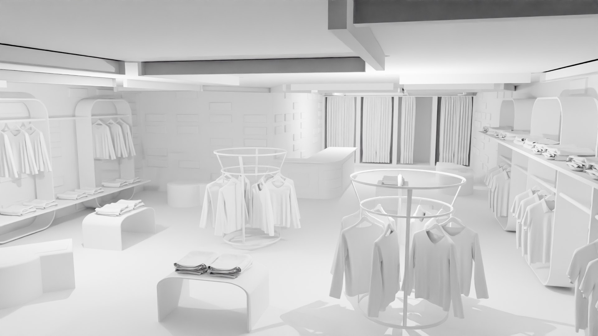 Clothing Store Interior Model - TurboSquid 2157370