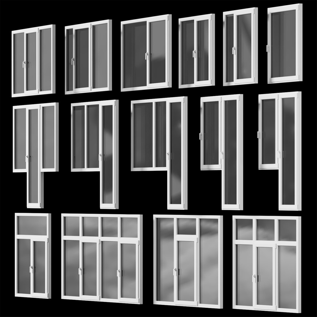 3D Modern Windows And Balcony Doors Model - TurboSquid 2224128