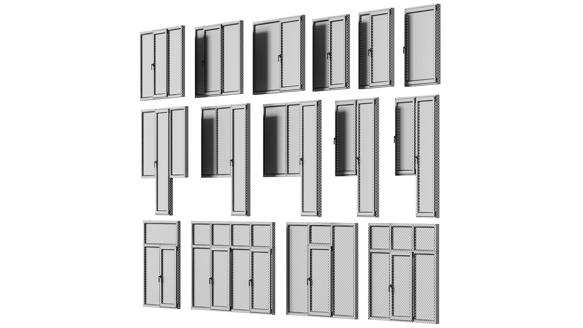 3D Modern Windows And Balcony Doors Model - TurboSquid 2224128