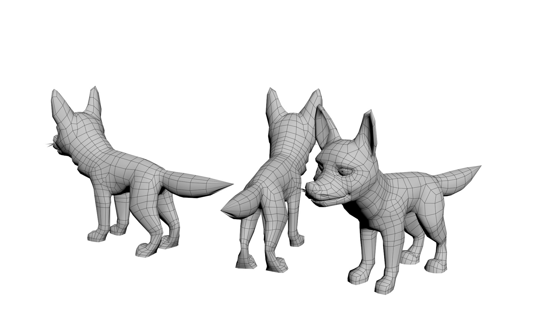 3D Dog Fox Cartoon - TurboSquid 1769318