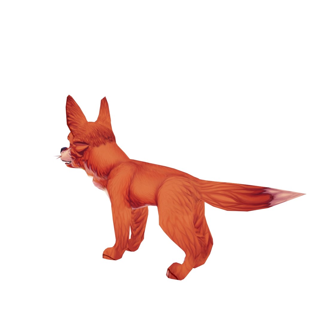 3D Dog Fox Cartoon - TurboSquid 1769318