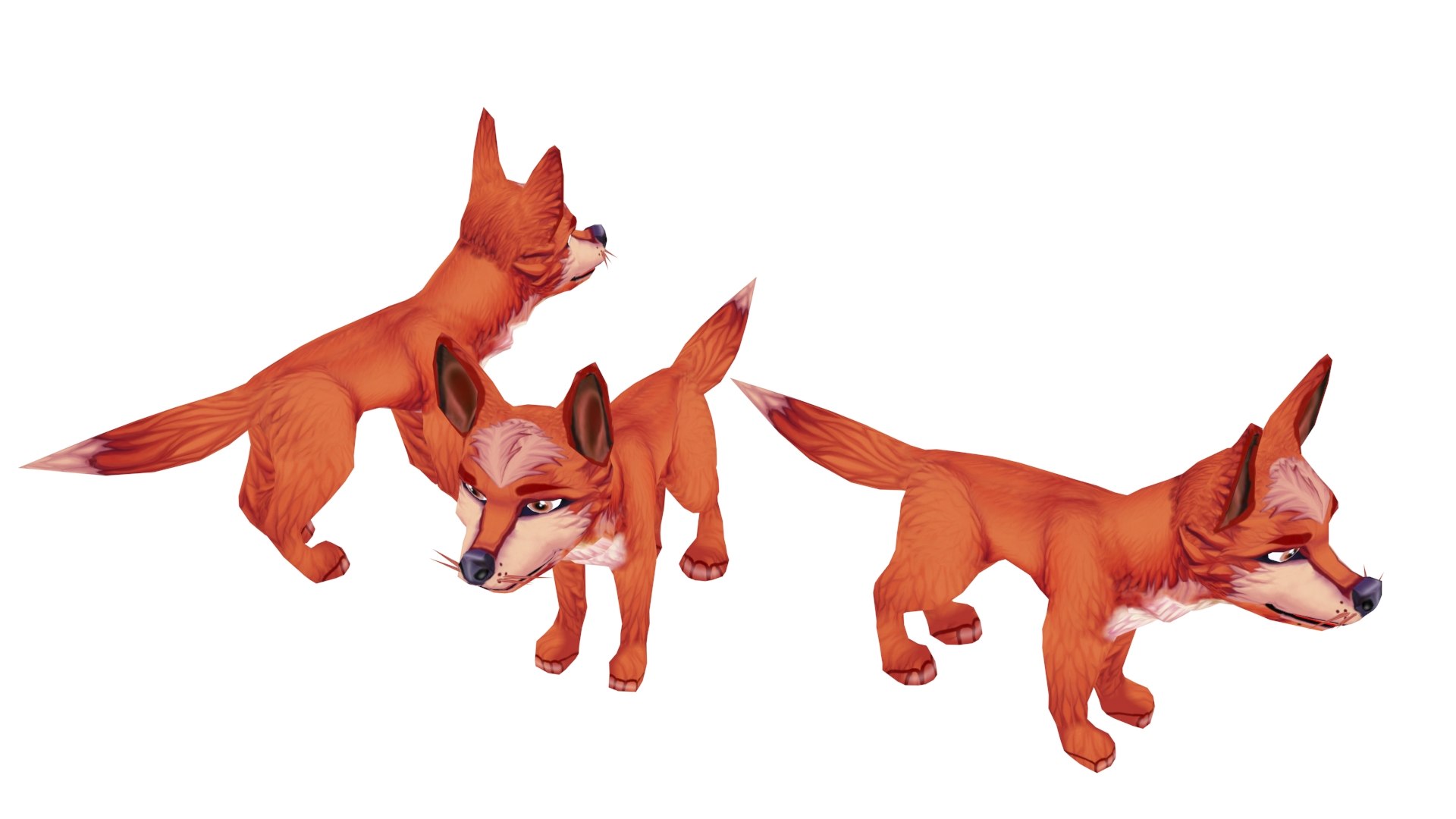 3D Dog Fox Cartoon - TurboSquid 1769318
