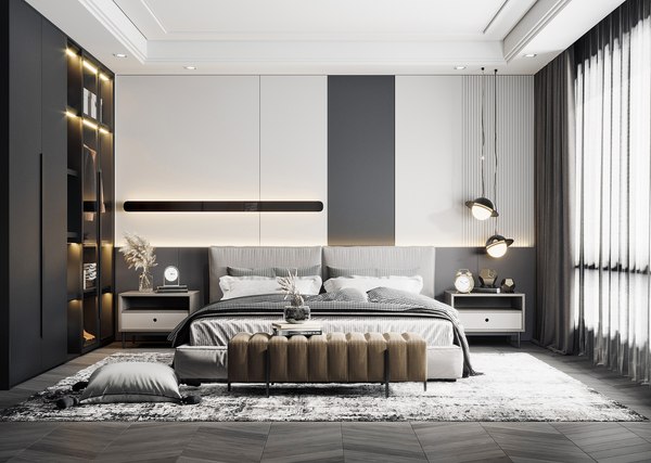 modelo 3d Dormitorio moderno - TurboSquid 1807459