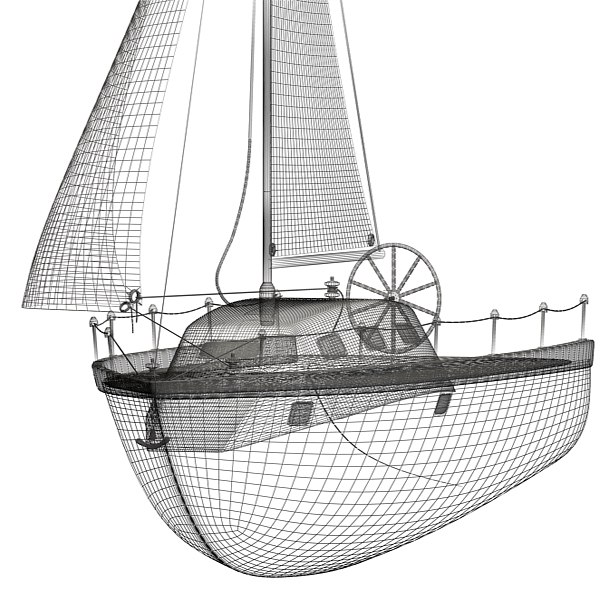 sailing boat 3d model
