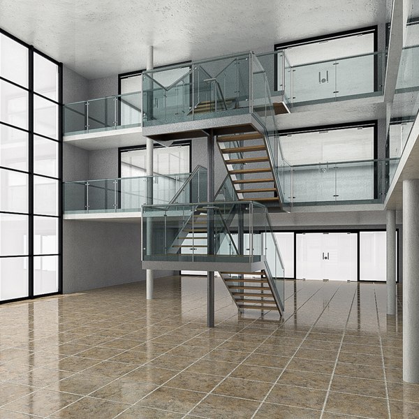 Offices and commercial hall 02 3D - TurboSquid 1819785