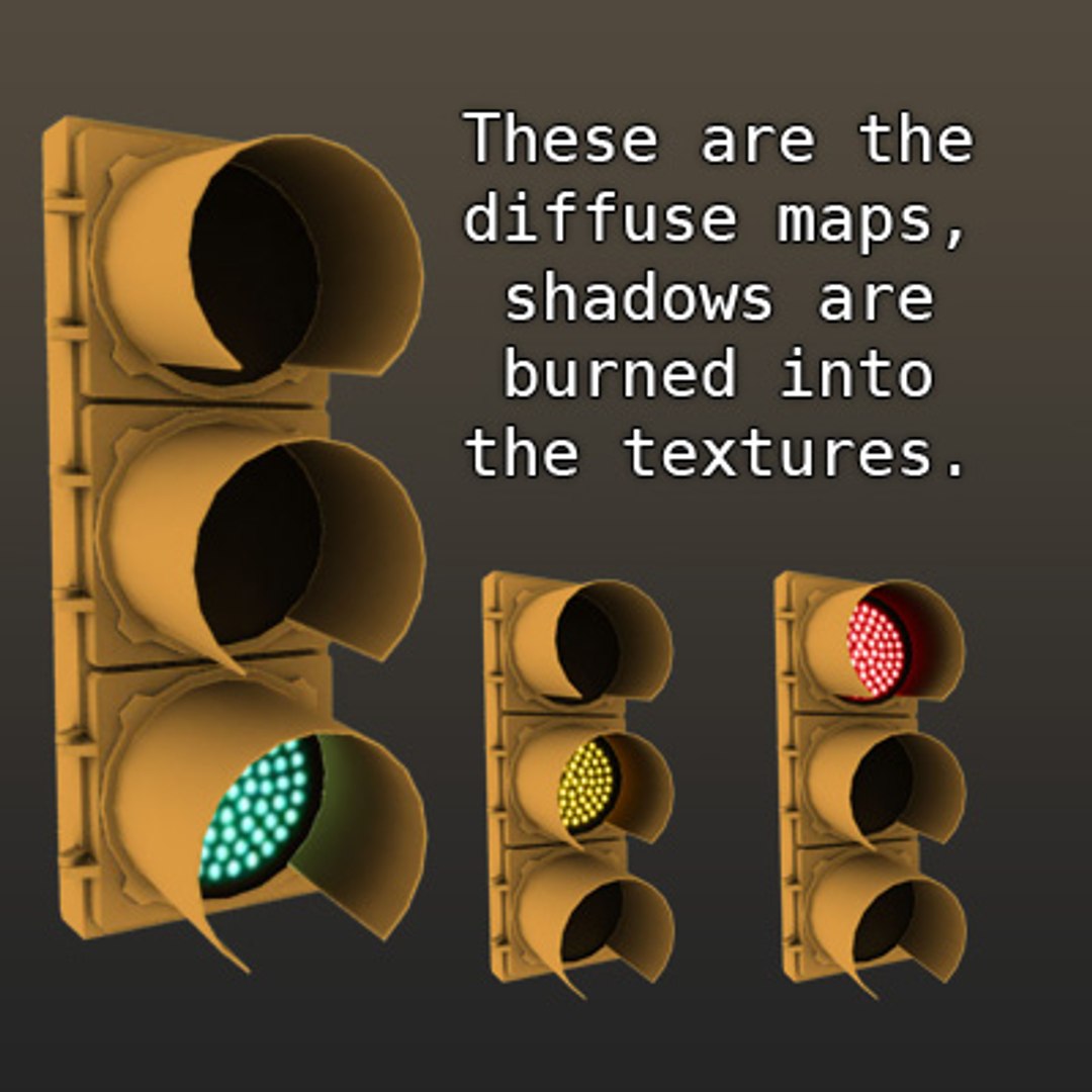 3d model traffic light
