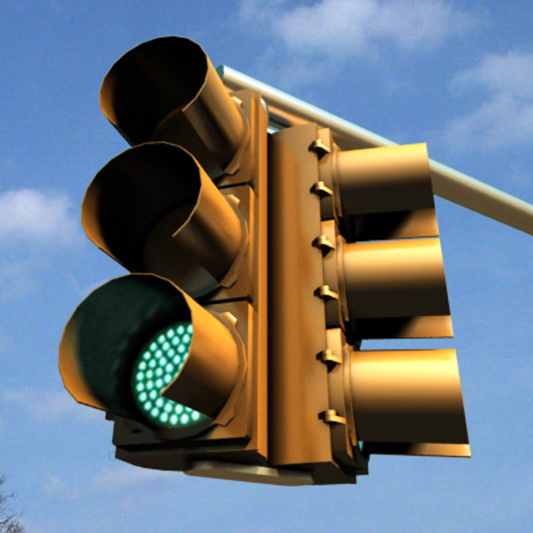3d model traffic light