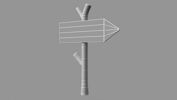 Wood sign 3D model - TurboSquid 1614674