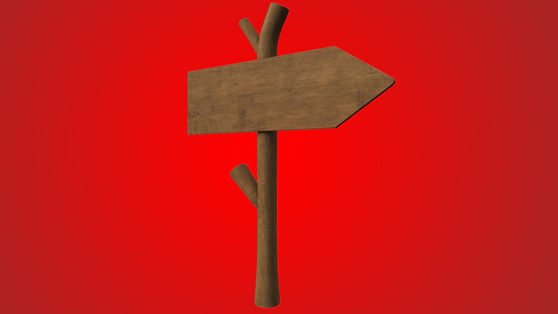 Wood Sign 3D Model - TurboSquid 1614674