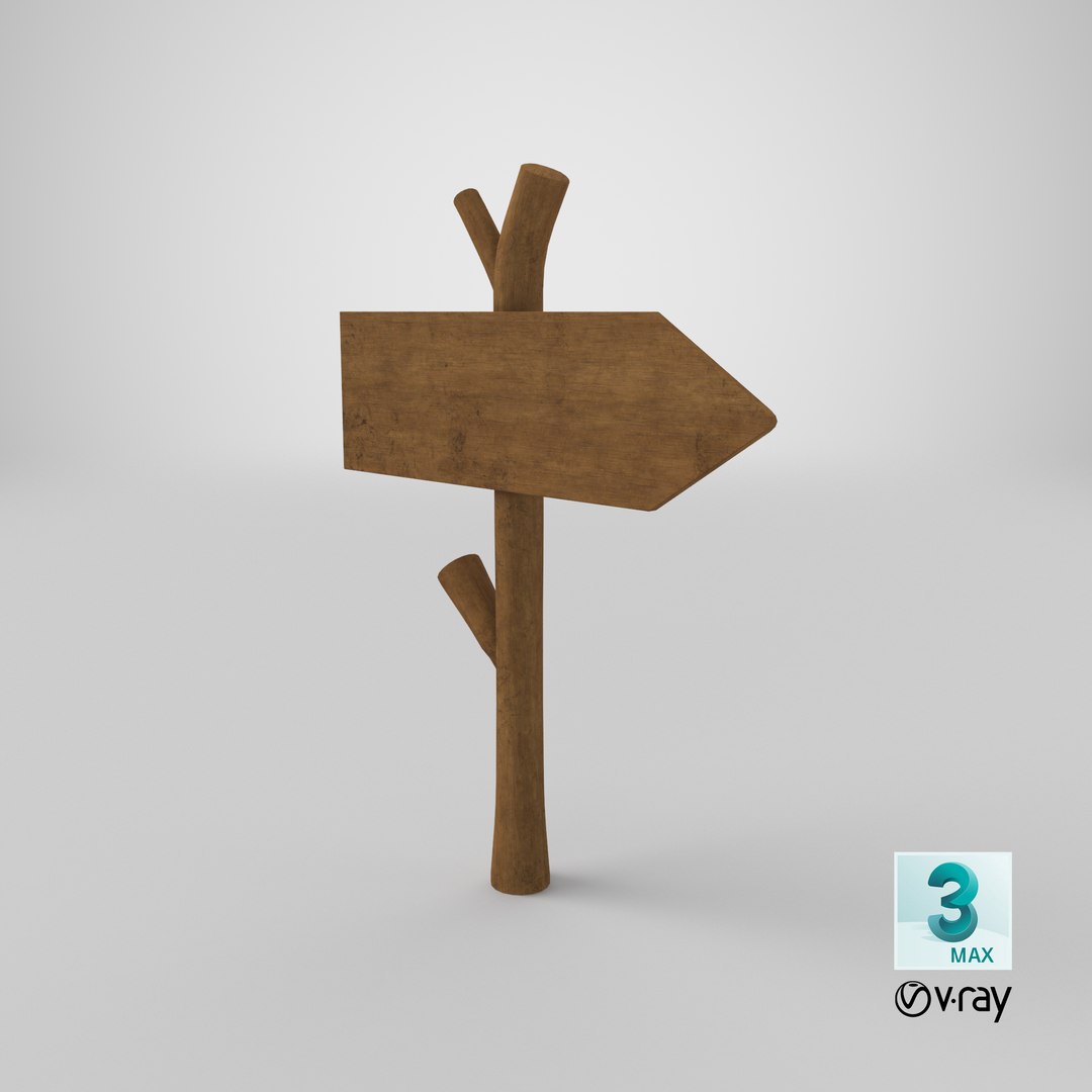 Wood Sign 3D Model - TurboSquid 1614674