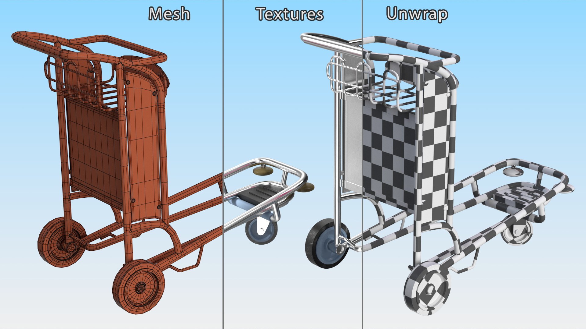 3D Airport Luggage Cart Model - TurboSquid 2104636