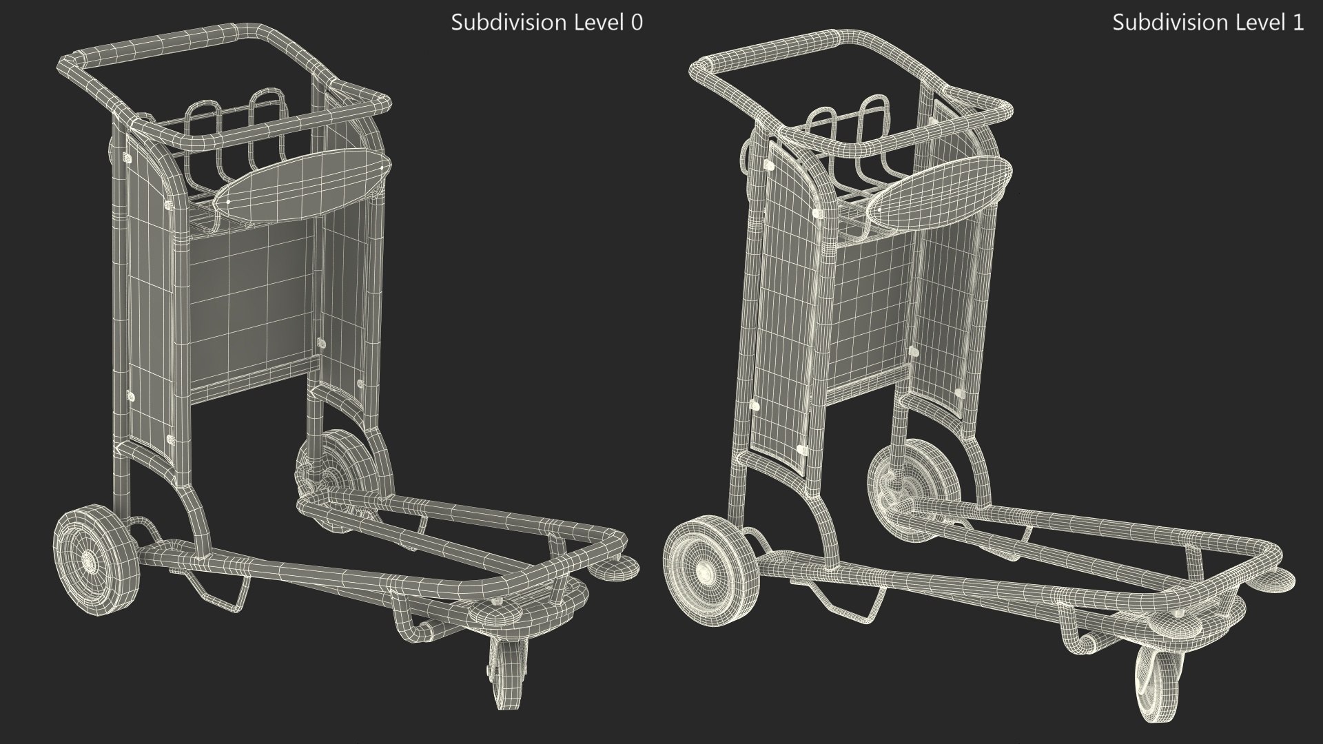 3D Airport Luggage Cart Model - TurboSquid 2104636
