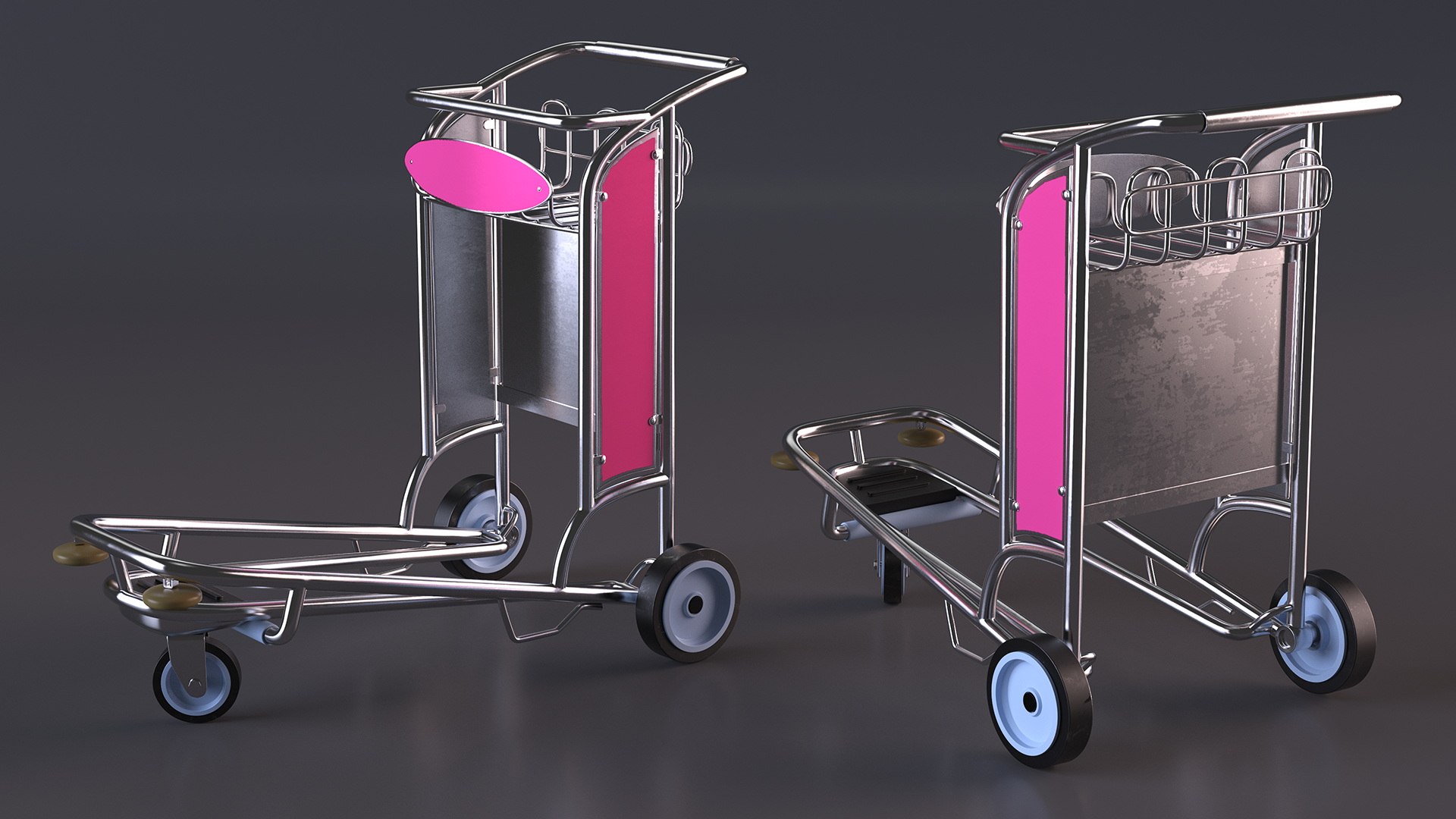 3D Airport Luggage Cart Model - TurboSquid 2104636
