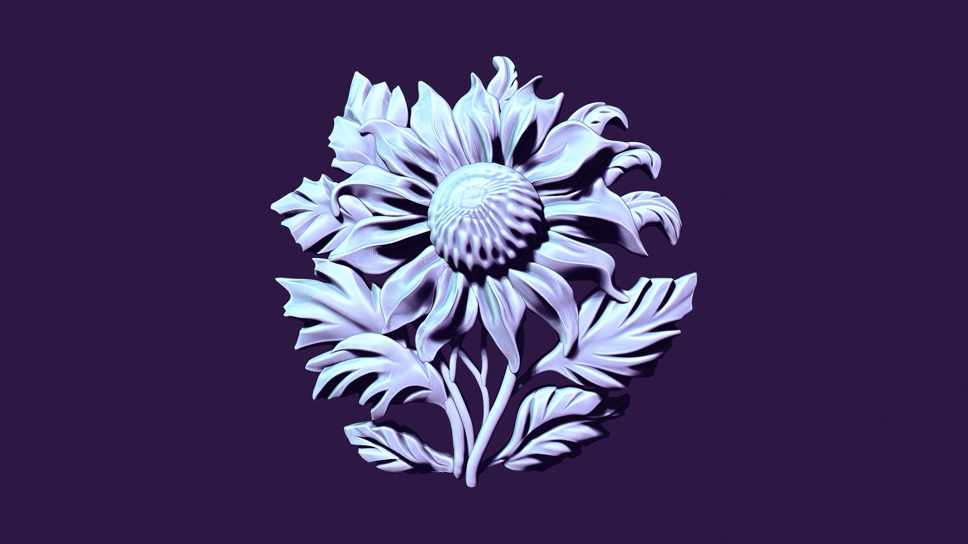 3D SUNFLOWER For Casting Model - TurboSquid 2064722