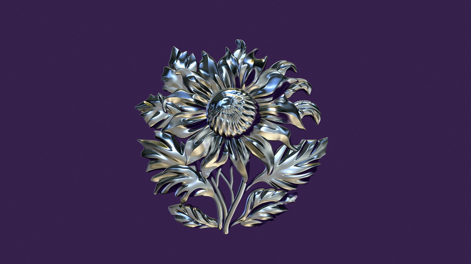 3D SUNFLOWER For Casting Model - TurboSquid 2064722
