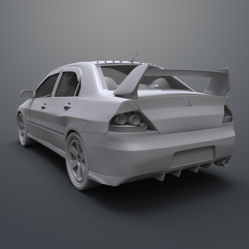 3D mitsubishi lancer evolution model - TurboSquid 1297412
