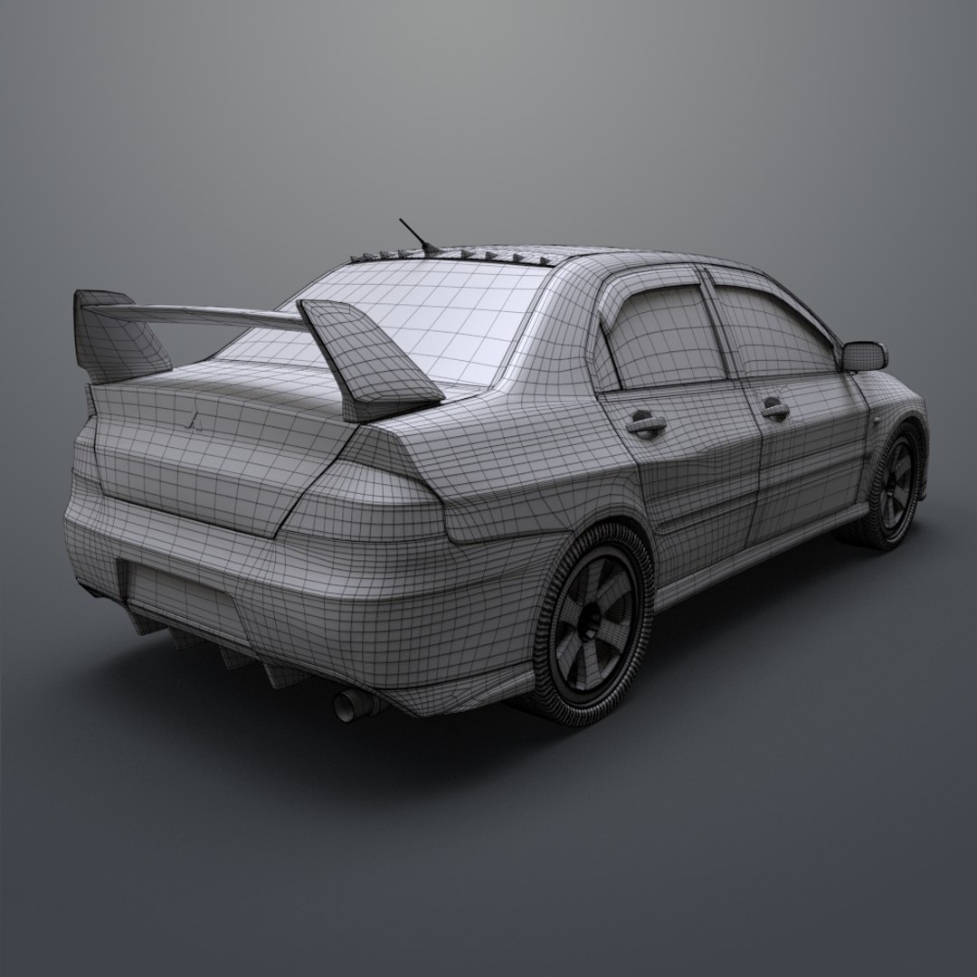 3D mitsubishi lancer evolution model - TurboSquid 1297412