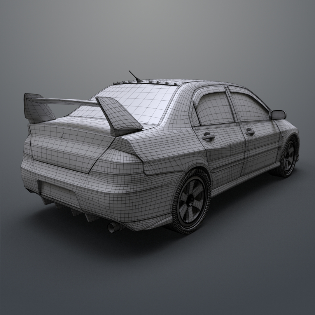 3D mitsubishi lancer evolution model - TurboSquid 1297412