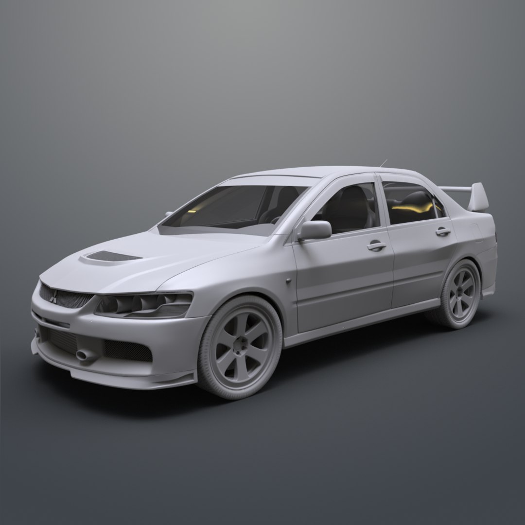 3D mitsubishi lancer evolution model - TurboSquid 1297412