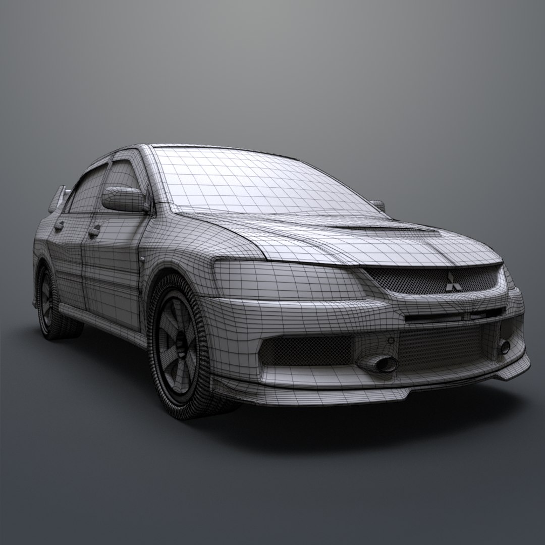 3D mitsubishi lancer evolution model - TurboSquid 1297412