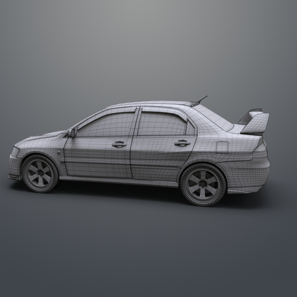 3D mitsubishi lancer evolution model - TurboSquid 1297412