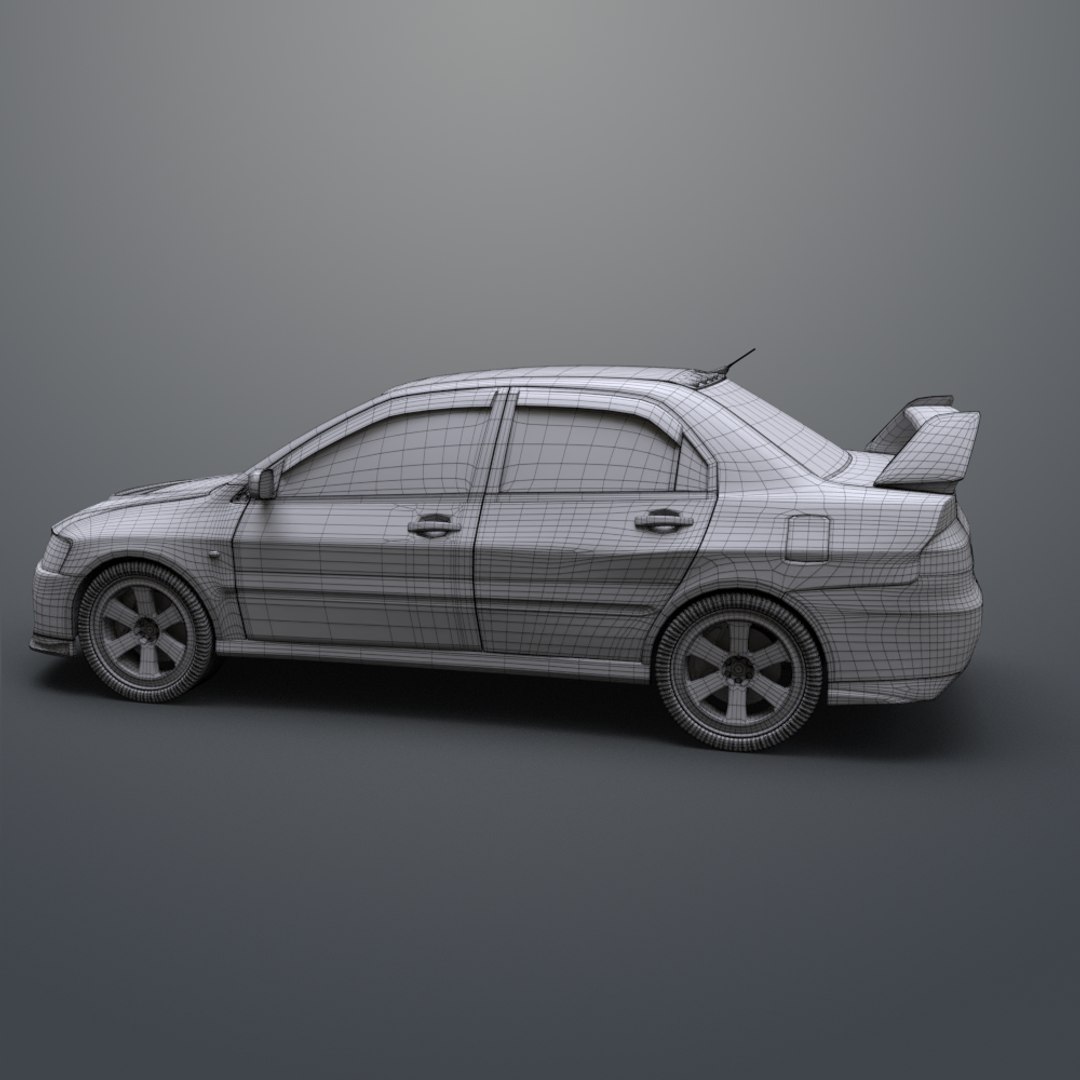3D mitsubishi lancer evolution model - TurboSquid 1297412