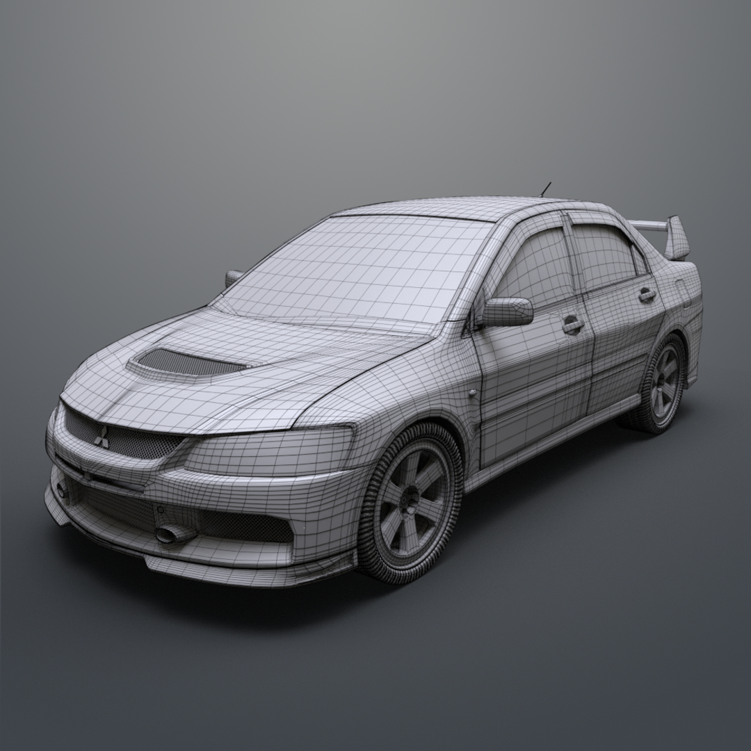 3D mitsubishi lancer evolution model - TurboSquid 1297412