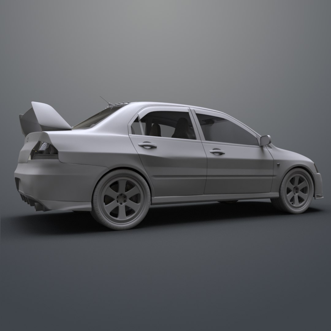 3D mitsubishi lancer evolution model - TurboSquid 1297412