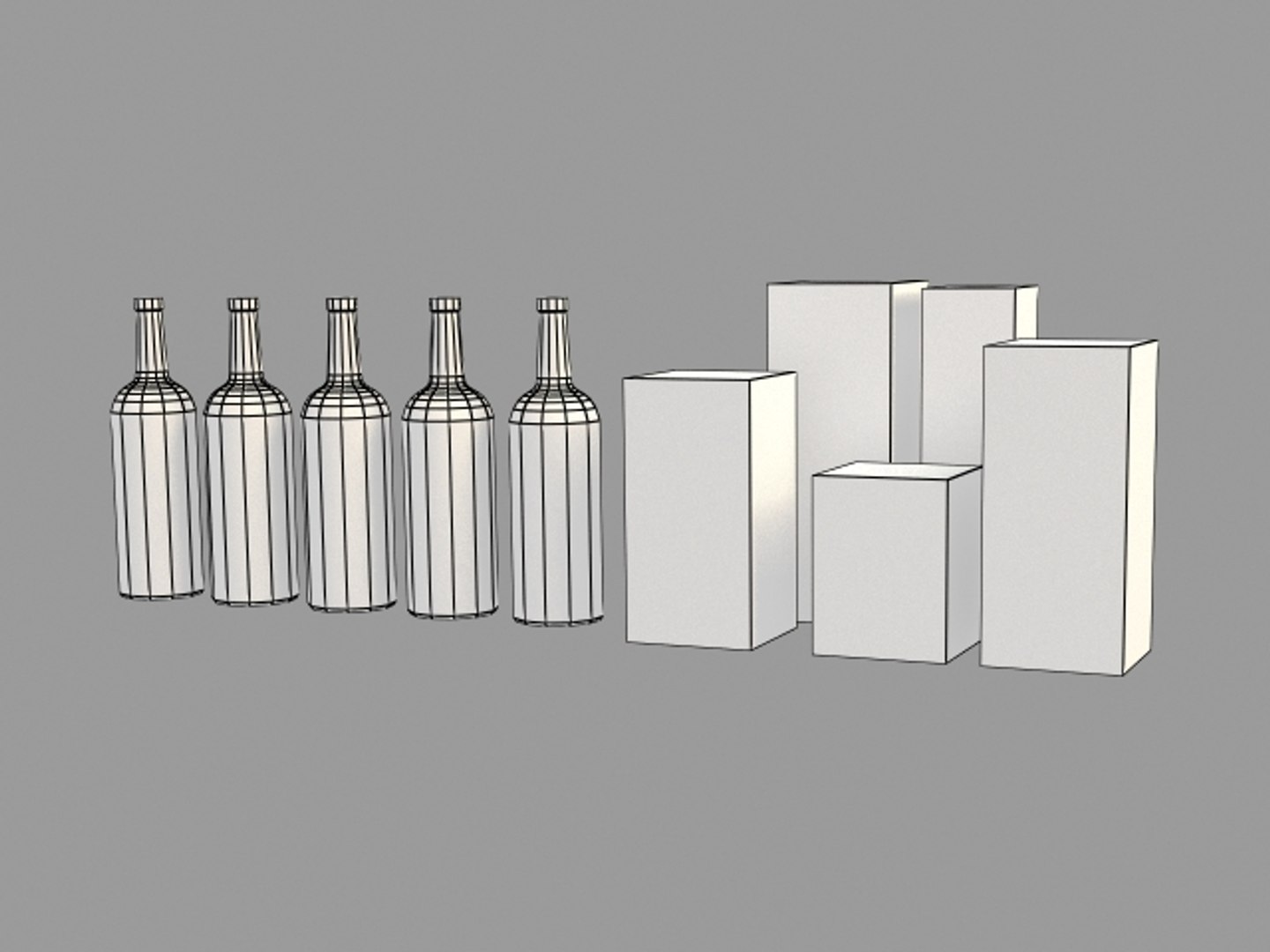 3D model bottled wines boxes | 1142829 | TurboSquid