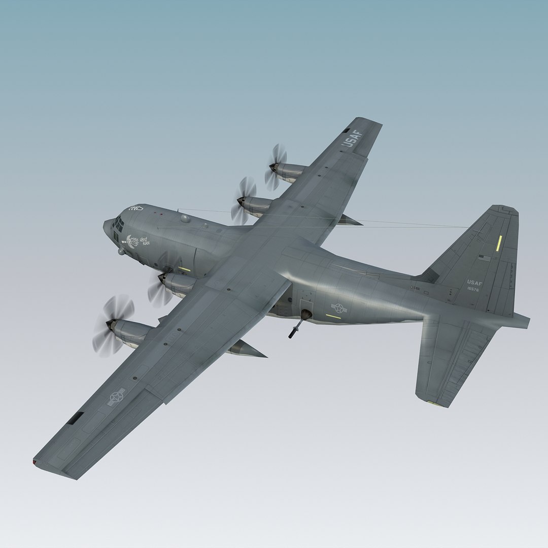 Flight Mode Gunship Lockheed C-130 3d Model