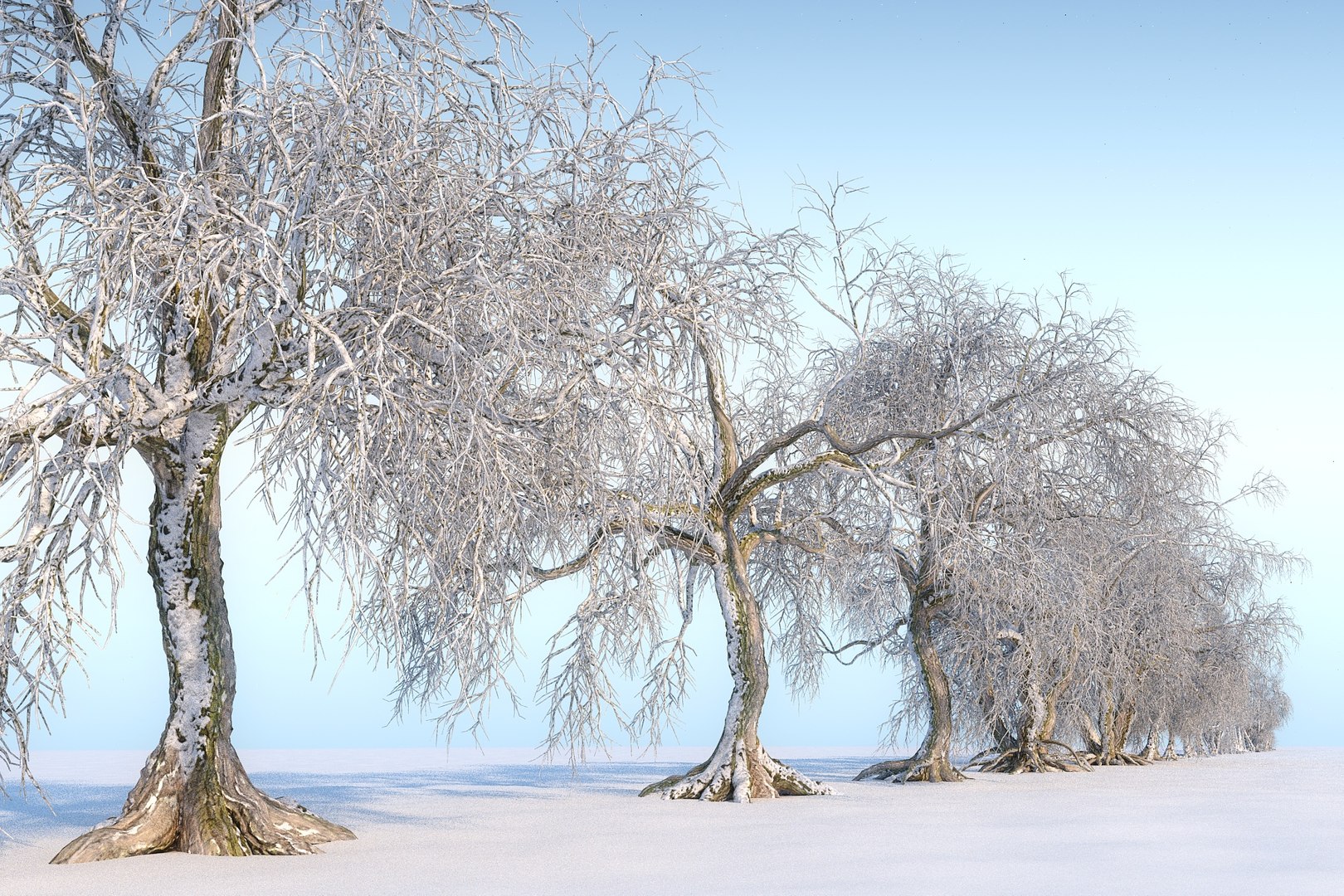 Winter Trees Hd Pack 3D Model - TurboSquid 1351517